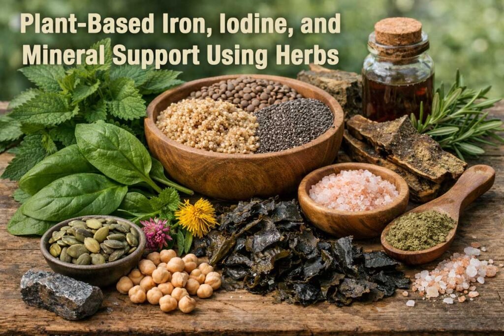 Plant-Based Iron, Iodine, and Mineral Support with Herbs